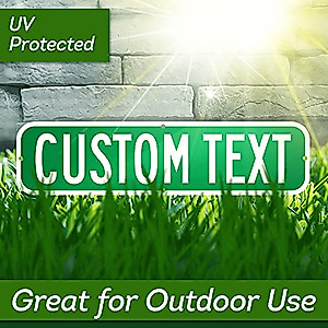 Street Sign, Custom Road Signs, 8 Colors, 6x24 Inch, Thick Rust-Free AlumaBond, (Classic) Made in USA By My Sign Center