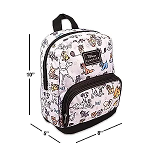 Fast Forward New York Disney Cats and Dogs Mini Backpack for Women -- Canvas Purse Shoulder Bag Adults, Teens