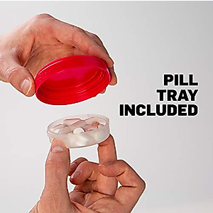 BlenderBottle ProStak Twist n’ Lock Storage Jars Expansion 3-Pak with Removable Handle, Pebble Grey