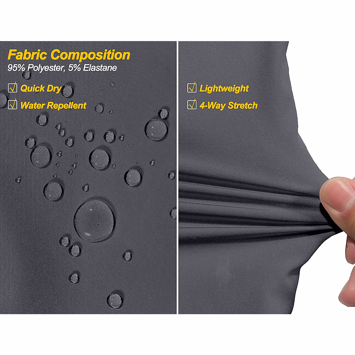 Little Donkey Andy Women's Quick Dry 3/4 Pants Capri Shorts Lightweight Hiking Travel Casual Steel Gray M