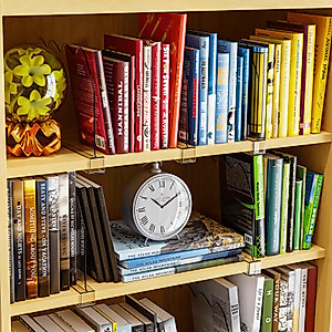 SuoXing 4 Pack Clear Acrylic Shelf Dividers for Closet Organization,9.3" Vertical Purse Organizer for Wood Closet Separator Perfect for Sweater, Shirts, Handbags,Bookshelf in Bedroom Closet Dividers