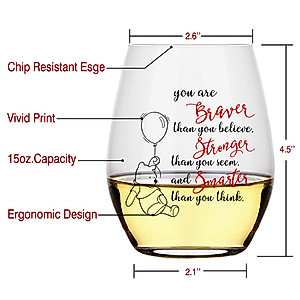 Perfectinsoy You Are Braver Than You Believe, Stronger Than You Seem, and Smarter Than You Think, Inspirational Gifts for Women for Sisters for Boss for Friend for BFF