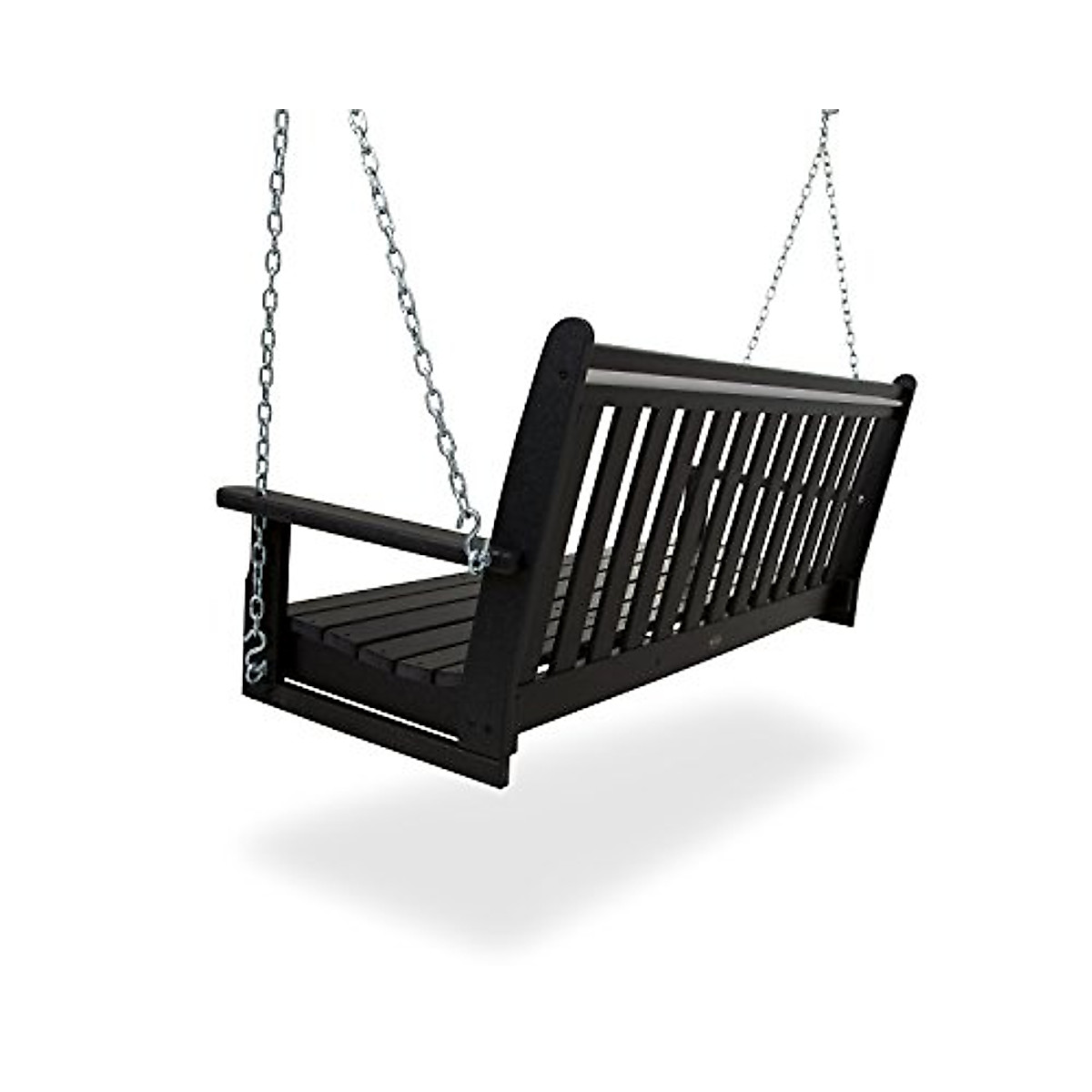 POLYWOOD GNS60BL Vineyard 60" Outdoor Swing, Black