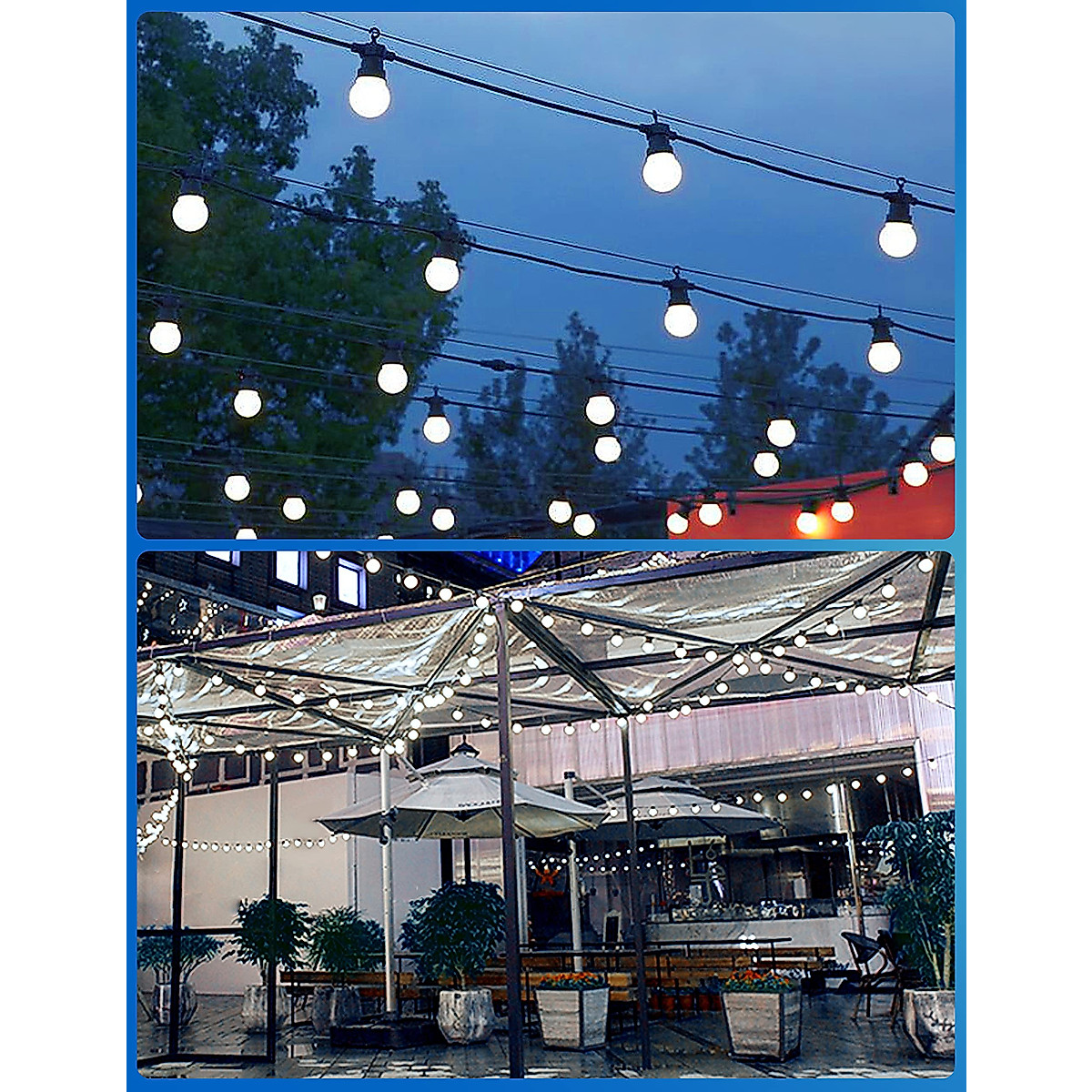 JandCase G40 Light Bulbs Replacement, Low Watt Light Bulbs, 15 Watt Light Bulbs Equivalent E26 Base, Non-dim, 1W 6000K LED Small Light Bulbs for Bathroom Vanity Porch Outdoor String Light Bulbs,6 Pack