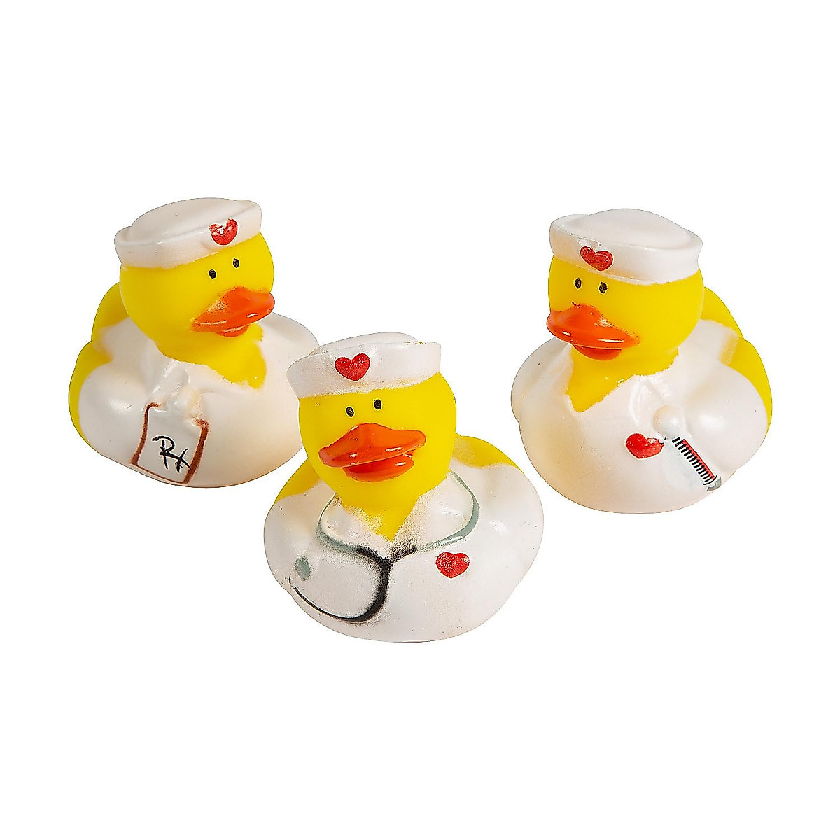 Fun Express 12 Pieces, Nurse Rubber Duckies - 12 Ducks | Nurse's Week Gifts | Nurse Appreciation | Nursing Student Gifts