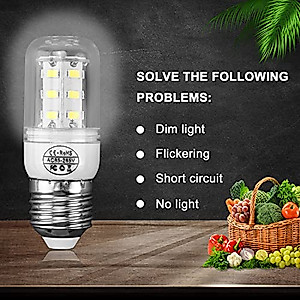 Updated 5304511738 Light Bulb Refrigerator kei d34l Bulb,LED Refrigerator Light Bulb 3.5W Compatible with frig.idaire Refrigerator Light Bulb AP6278388 PS12364857 EAP12364857(85V-265V White Light)