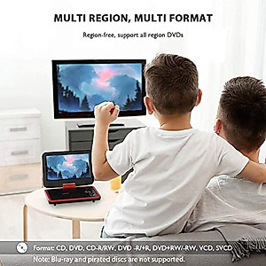 ieGeek 16.9'' Black Large Screen Portable DVD Player and 11.5'' Red Portable DVD Player