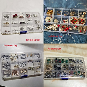 Xiaoyztan 15-Grid Plastic Component Case Organizer for Small Parts Hardwares or Crafts, Pack of 2