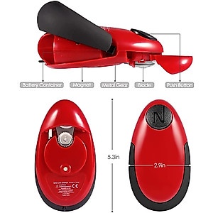 Handupfree Electric Can Opener, Automatic Can Opener, Smooth Edge Restaurant Electric Can Opener! Chef Best Choice, Best Kitchen Gadget for Arthritis