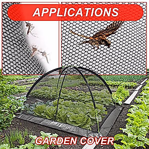 Kapler Pond Garden Cover 12x9FT Garden Net Dome Pond Covers for Outdoor Ponds with Zipper and Stakes, Pond Cover for Fish Shade Leaves, Nylon Mesh Protection Pond Netting Tent for Garden Yard Pool