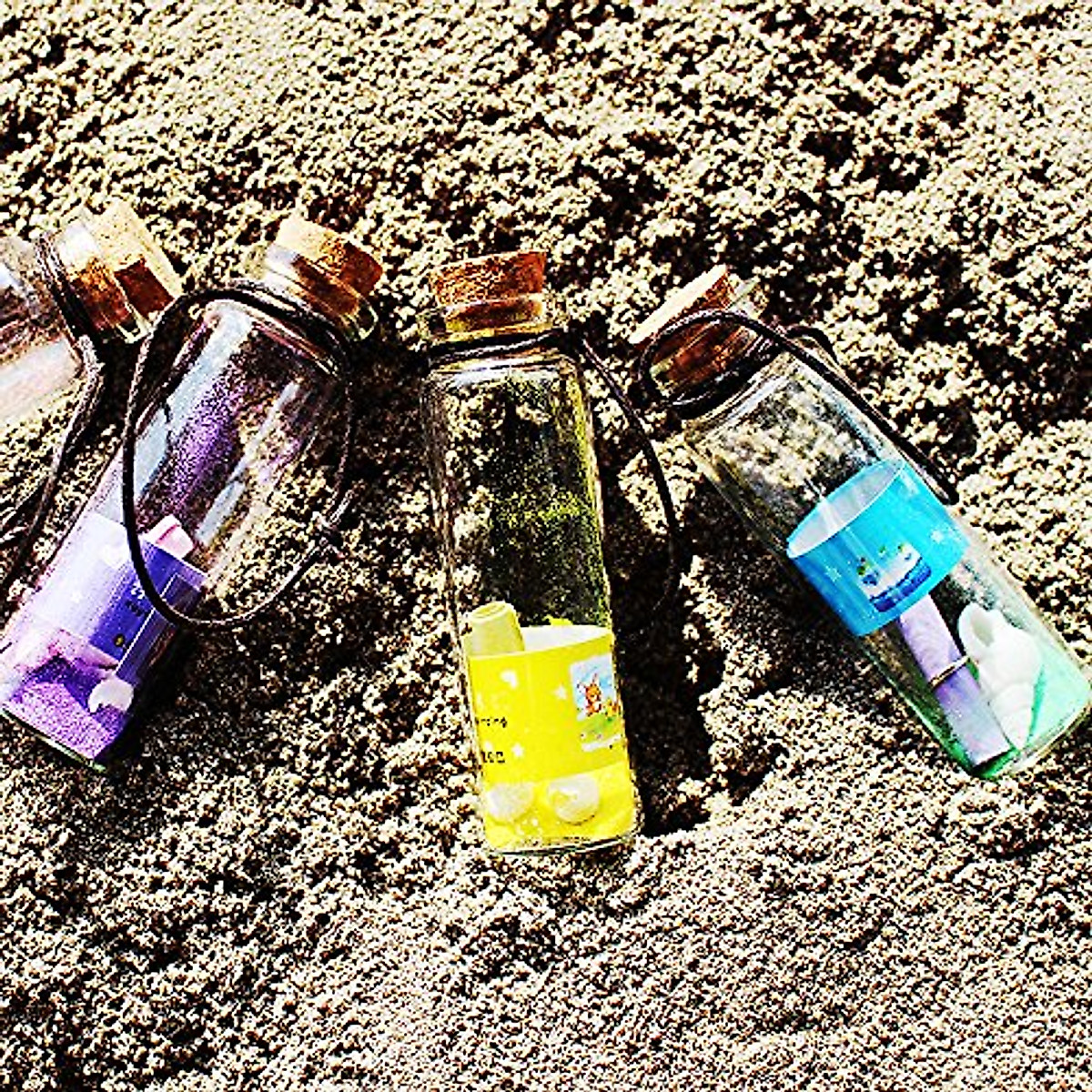JASEASYZ Mini Glass Bottles with Cork Stoppers, Small Jars with Cork Lids, Tiny Glass Bottles, DIY Wedding Wishing Bottle Message Vial for Sand Art Crafts Home Party Decorations 20ML Pack of 12