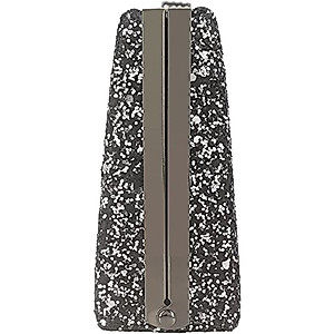 Large Glitter Clutch Evening Handbag for Party Women's Sparkling Clutch Purse Black