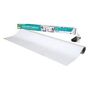 Post-it Flex Write Surface, 4 ft x 3 ft, White Dry Erase Whiteboard Film (FWS4X3)