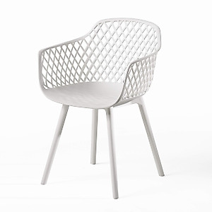 Christopher Knight Home Shawn Outdoor Modern Dining Chair (Set of 4), White