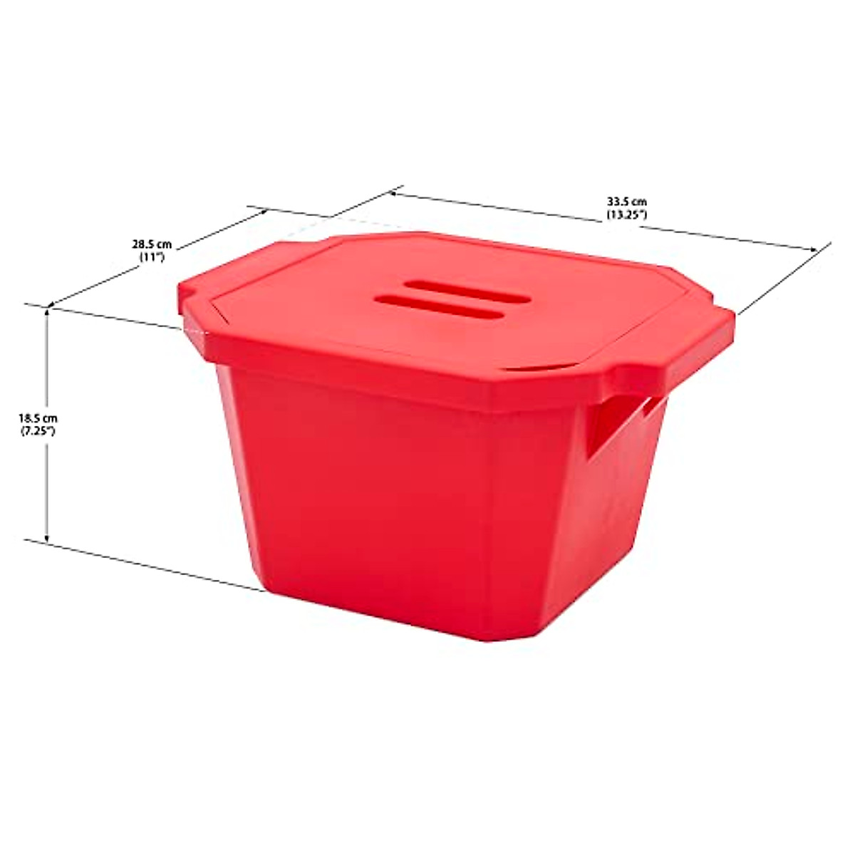 SP Bel-Art Magic Touch 2 High Performance Red Ice Bucket; 4.0 Liter, with Lid (M16807-4003) - Item Design Might Vary