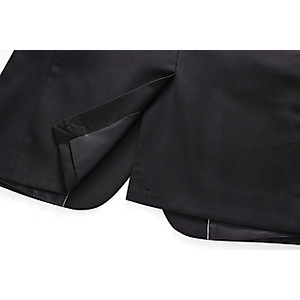 MOGU Men's Slim Fit Sport Coat Blazer Casual Formal Suit Jacket for Party Business Wedding Prom and Homecoming Size 42 Black