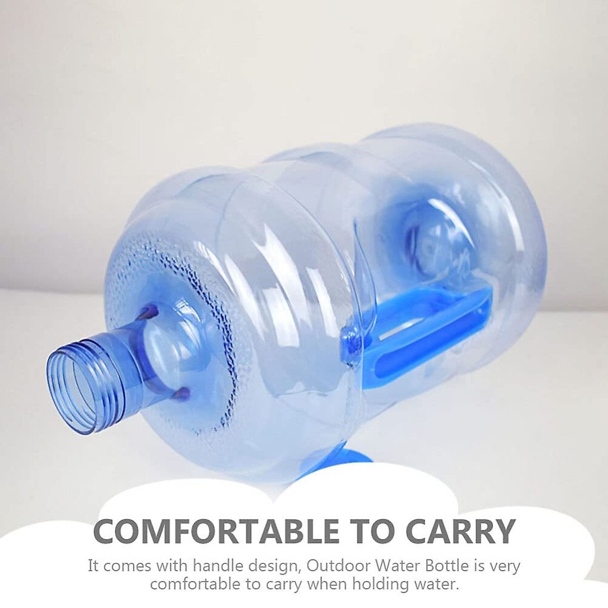 Gadpiparty Water Bottle with Handle 5 Liters Water Storage Containers Portable PC Camping Water Container Plastic Jug Water Barrel for Home Outdoor Camping Hiking