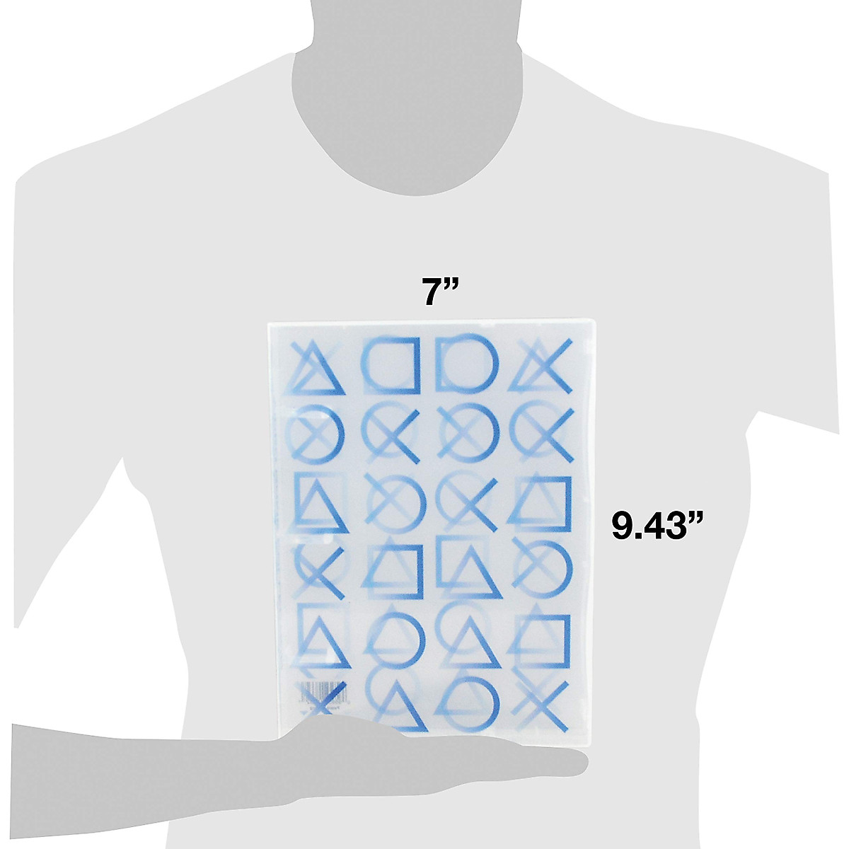 UniKeep PlayStation Themed Video Game Case - Stores 10 Discs and Graphic Booklets (Light Blue)