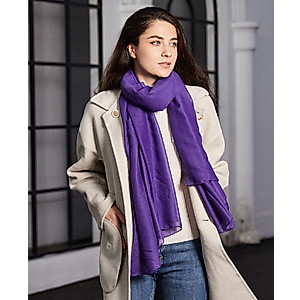 MissShorthair Womens Solid Color Scarfs Long Lightweight Scarf for Women Large Sheer Wrap Shawl