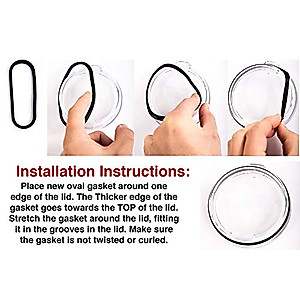 2 Pack Replacement Rubber Gasket Seal Ring 30 oz Tumbler Vacuum Stainless Steel Cup Flex Spare Yeti Ozark Trail Rocky Mountain Top Lid CocoStraw Brand (2 Pack Gaskets - 30oz)