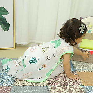 Toddler Sleeping Sack Muslin Cotton ( 3-5 Years) Lightweight 0.5 Tog Baby Sleeping Bag Infant Wearable Blanket XL (2-4 T) Summer Thin Sleeveless Kids Sleeper Large soft Breathable Sleep Suit Bag