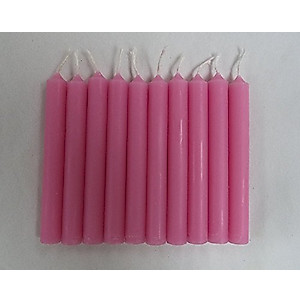Set of 10 4" Mini Ritual Chime / Spell Candles: Pink