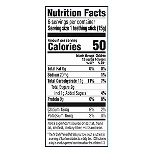 Gerber Snacks for Baby Soothe ‘n’ Chew Teething Sticks, Strawberry Apple, Made with Wholesome Grains & Non-GMO Ingredients, 6 Individually Wrapped Teething Sticks/Box (Pack of 2 Boxes)