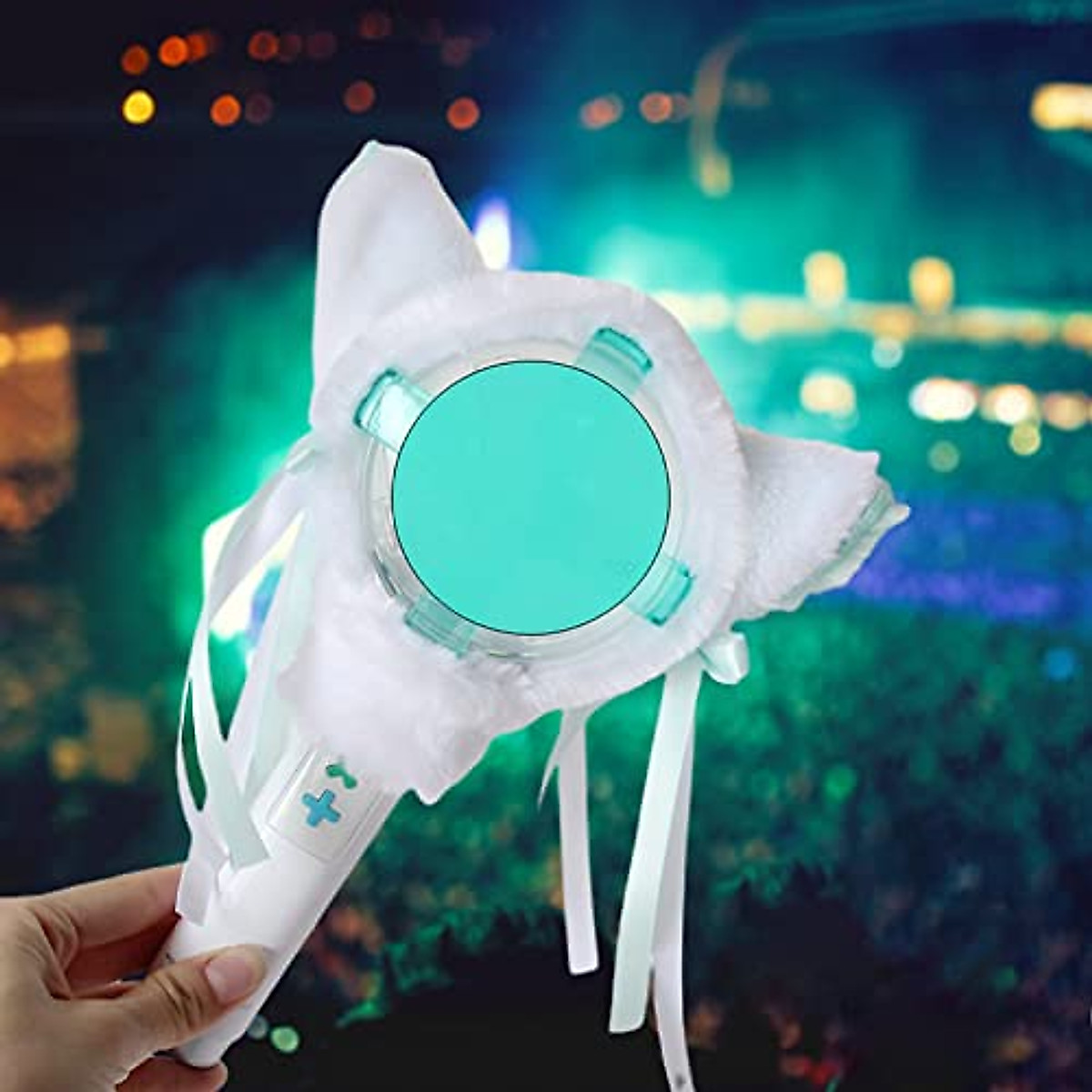 Lightstick Cover,Plush Cartoon Light Stick Covers,Glow Sticks Decorative Cute Protective Cover with Animal Ear Shape for Kpop TXT Concerts,Shows,Performance