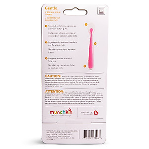 Munchkin® Gentle™ Silicone Spoons, 4 Pack, Pink/Green