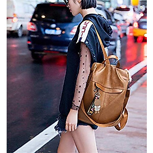 NAITOKE Women Backpack Purse PU Leather Anti-theft Lightweight Ladies Travel Backpack,B0298 yellow