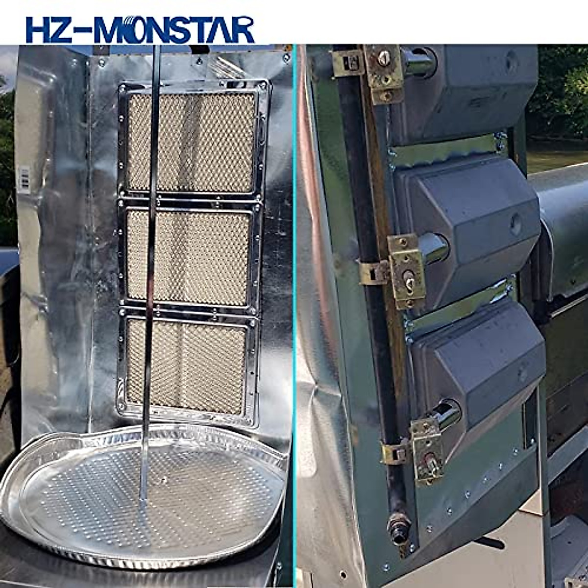 HZ-MONSTAR Ceramic Infrared DIY Heating Gas Burner, 8.66"x 6.69" (220x170mm) Infrared Heating Flame Ceramic Burner Head, Replacement Part for Outdoor Indoor Heater, BBQ Grill Stove, Oxyhydrogen Burner