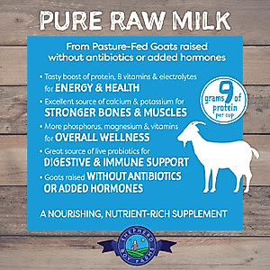 Shepherd Boy Farms Freeze Dried Raw Goats Milk with Probiotics for Dogs & Cats (Classic), High Protein, Digestible Goat Milk Powder for Sensitive Stomachs, Raw Nutrition, Food Toppers - Makes 16 FL OZ
