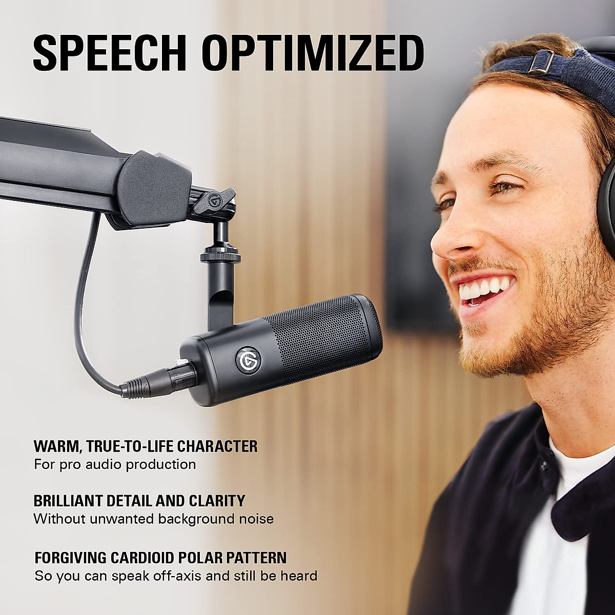 Elgato Wave DX with Cable - Dynamic XLR Microphone with 10ft/3m XLR Cable, Speech optimised for Podcasting, Streaming, Broadcasting, No Signal Booster Required, Works with Any Interface, PC/Mac