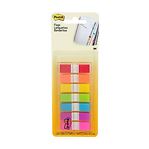 Post-it® 1/2"W Flags in On-the-Go Dispenser