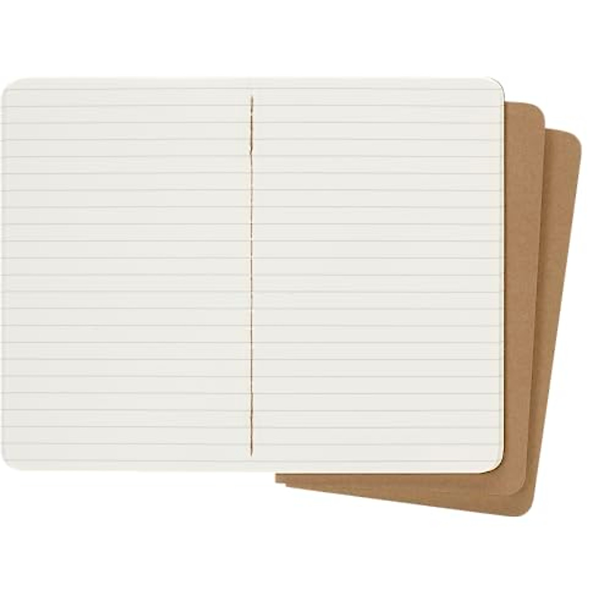 Moleskine Cahier Journal, Soft Cover, Pocket (3.5" x 5.5") Ruled/Lined, Kraft Brown, 64 Pages (Set of 3)