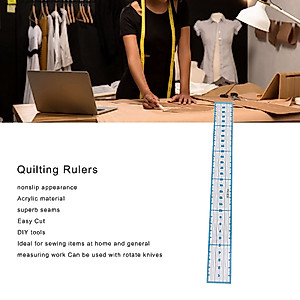 PESUMA Quilting Rulers Sewing Ruler - Easy Cut DIY Acrylic Sewing Ruler for Precise Measurement and Cutting - Clear Quilting Supplies and Sewing Rulers for Crafts and Sewing Projects