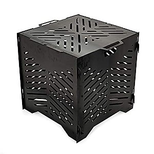Camco 22-Inch Burn Bin | Features hand-oiled structurally reinforced side and base panels | 22-inches (L) x 22-inches (W) x 22-inches (H) (51251)