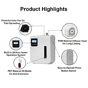 Zinyeme Bluetooth & WiFi Scent Air Machine, Smart Atomizing Essential Oil Diffuser w/Cold-Air Diffusion Technology, Aromatherapy for Home, Office, Large Room, 300 ml, Up to 1500 Sq.Ft