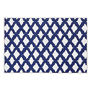 SUSSEXHOME Floral Collection 2 x 3 Foot Heavy Duty Low Pile Rug Runner - Ultra-Thin Non Slip Area Rug - Washable Cotton Indoor Rug for Front Door Foyer Rug for Entryway