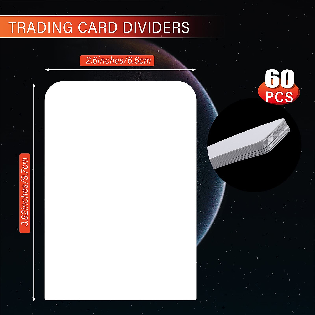 Yookeer Trading Card Divider Bulk Plastic Card Separators Baseball Card Dividers Blank Playing Card Divider for Storage Boxes Sports Cards Card Games(60 Pieces)