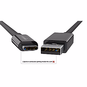 Amazon Basics USB Type-C to USB-A Male 3.1 Gen2 Adapter Charger Cable - 3 Feet (0.9 Meters) - Black