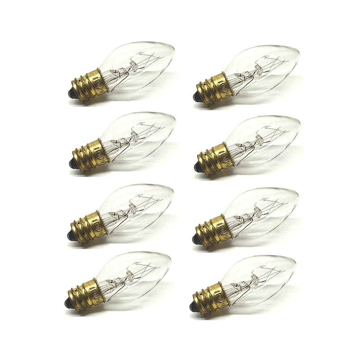 UI PRO TOOLS Clear Night Light Bulb Replacement Bulbs 5W 120V - 8 CT