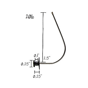 Under the Roof Decorating 100145 Picture Hangers, Small Head, Black, 6 Piece