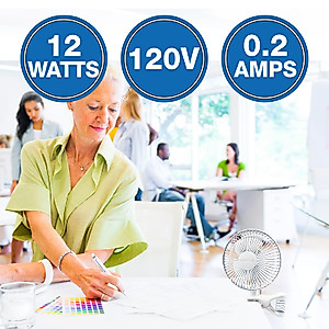 Air King Clip Fan, 6 inch, White