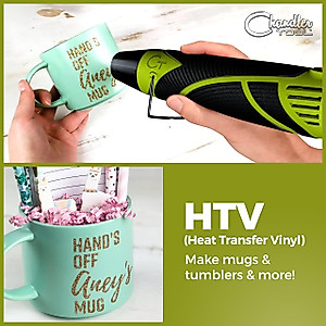 Heat Gun for Crafts, Mini Dual Temp Hot Air Gun Tool for Epoxy Resin, Shrink Wrapping, Vinyl Wrap, Embossing, Electronics, Candle Making, Sublimation, Phone Repair & DIY (Pink)