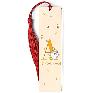 GOLEEX Personalized Initial Bookmark Cat Magnetic Bookmarks Customized Name Letter Page Markers Cute Reading Gifts for Book Lovers Kids Women Girls Students Adults at Christmas