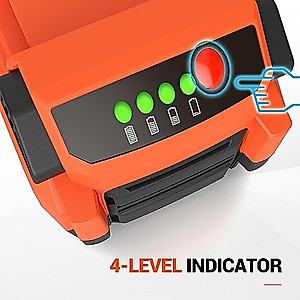 VOLTASK 20V 4.0AH Lithium-Ion Battery Replacement Cordless Snow Shovel SS-20D