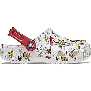 Crocs Unisex-Child Classic Peanuts Snoopy Clogs, White/Multi, 6 Toddler