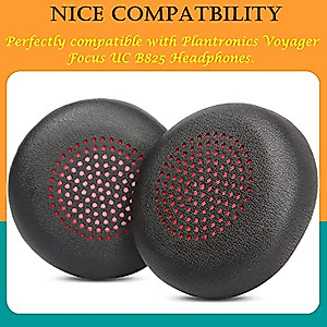TaiZiChangQin Ear Pads Ear Cushions Earpads Replacement Compatible with Plantronics Voyager Focus UC B825 Headset ( Protein Leather )