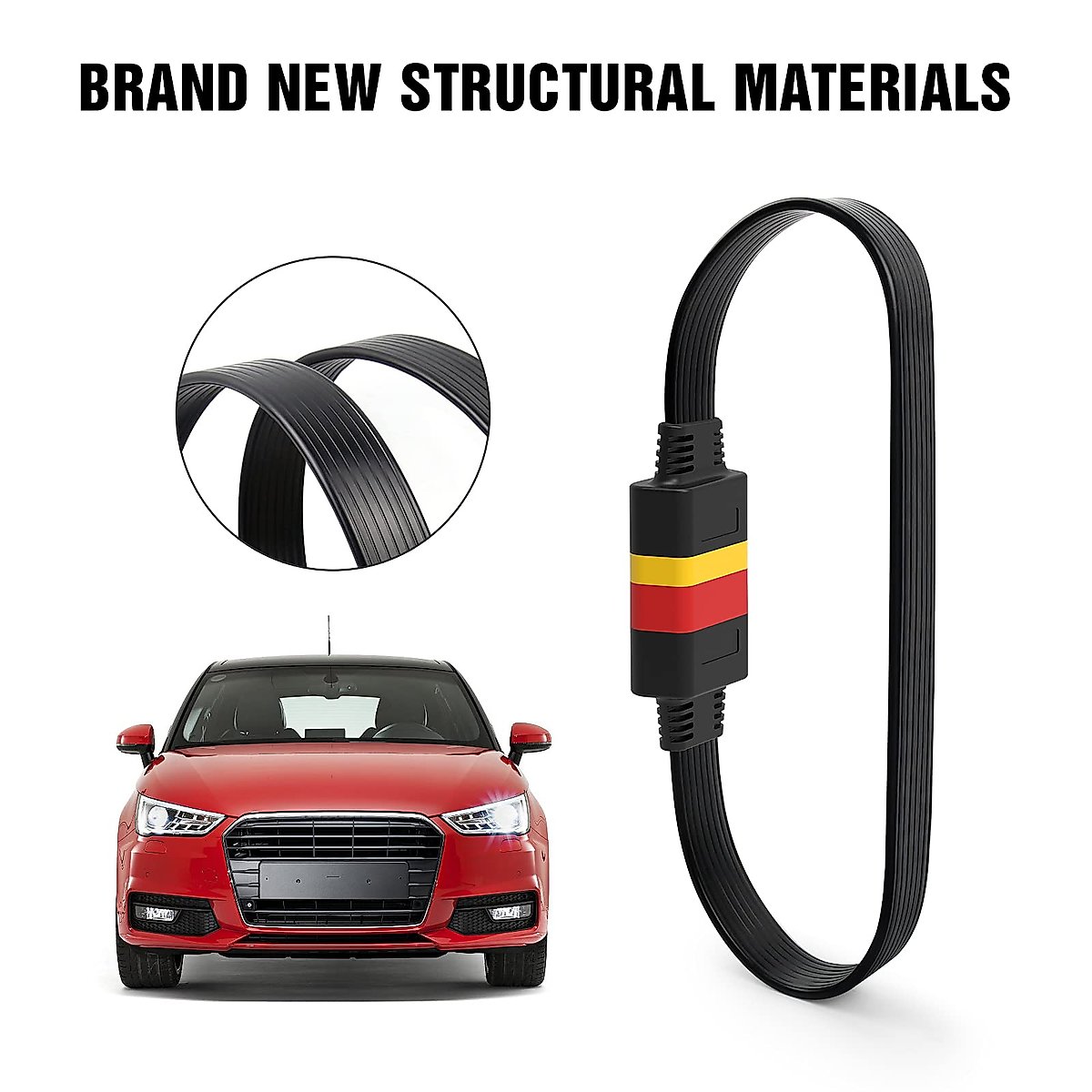 OBD2 Extension Cable, Professional Automotive Diagnostic Scan Tool Full 16 Pin Extension Cable for ODBII Scanner Forscan Check All Car Vehicles Computer Engine Code Reader - 36cm/14.2in
